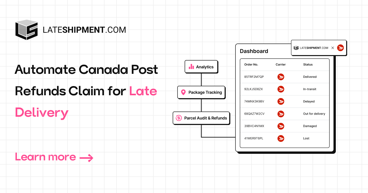 Claim Canada Post Late Delivery Refunds Automatically | LateShipment.com