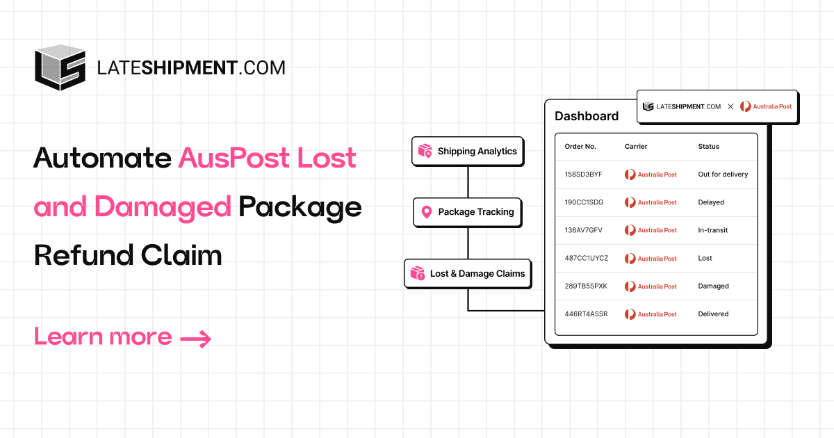 AusPost lost and damaged claims with LateShipment.com